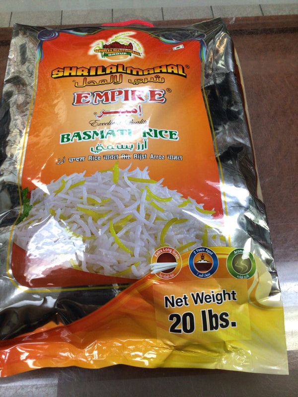 Basmati Rice - Empire 20 lbs - Shiraz Kitchen